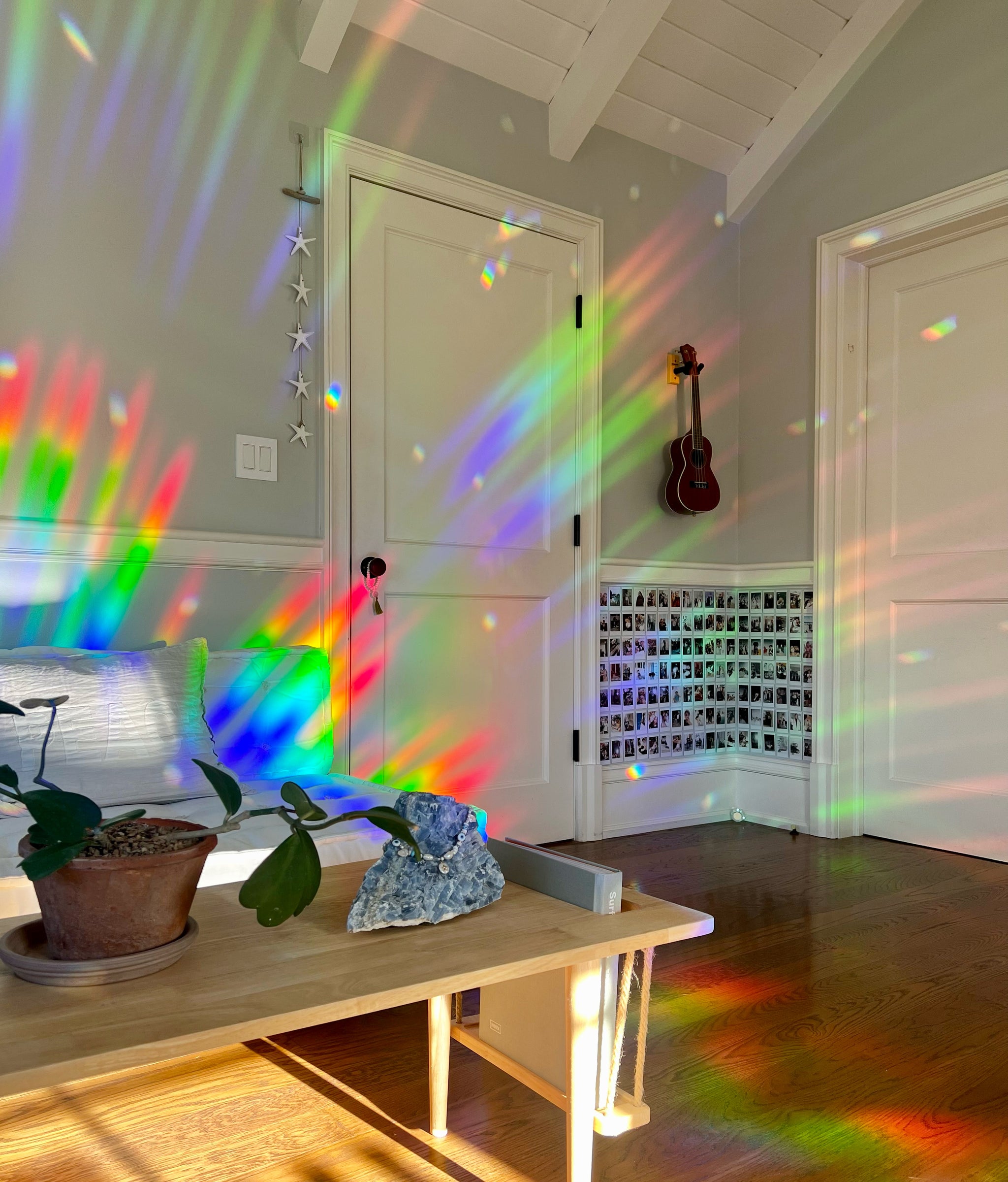 Double Crystal Solar Powered Sun Catcher – Rainbow Spaces